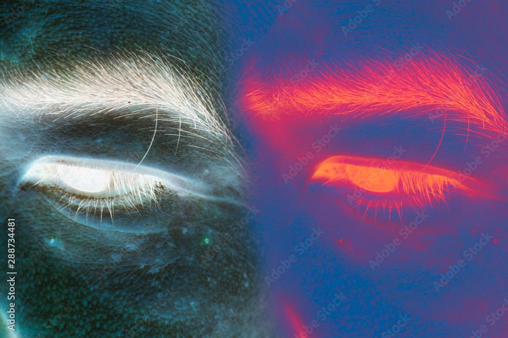 Glowing Red Eyes Human