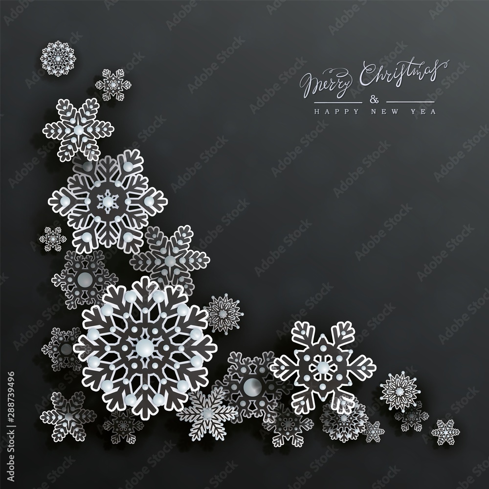 Snowflakes Corner Border