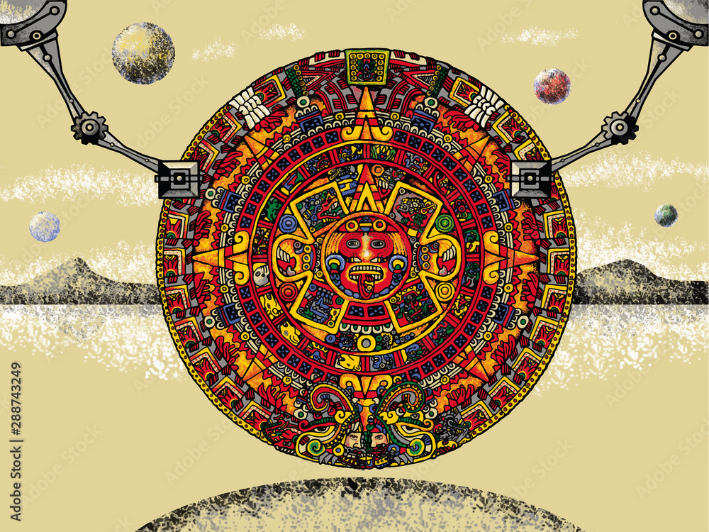 Calendario azteca Stock Photo | Adobe Stock