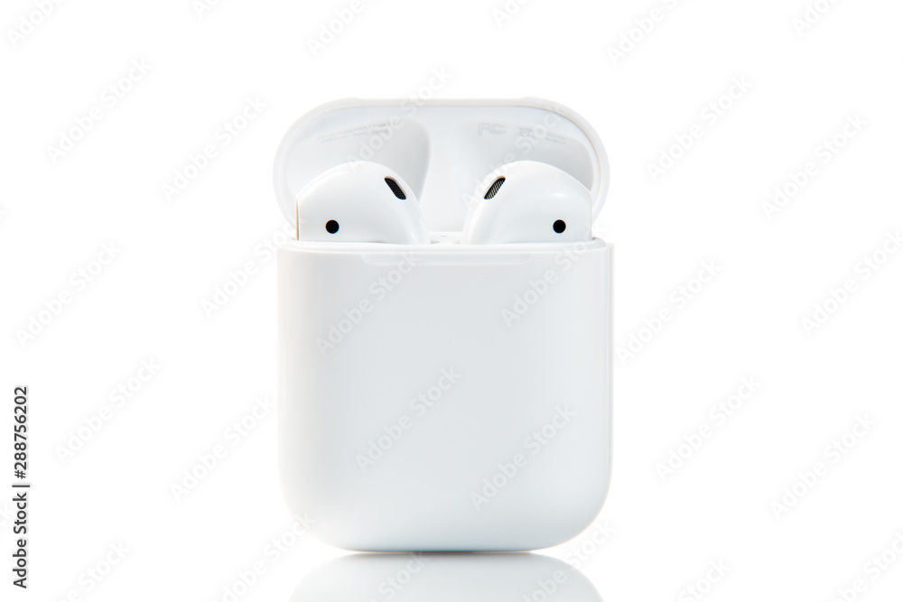 Apple airpods isolated on white background Stock Photo | Adobe Stock