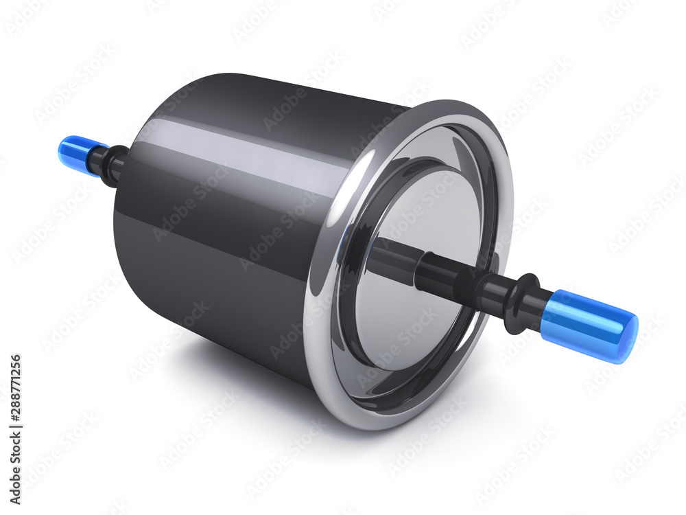 Fuel filter on white background Stock Illustration | Adobe Stock
