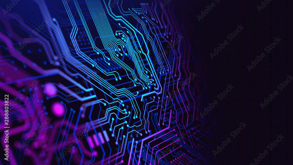 Blue and Purple technology background circuit Stock Illustration ...