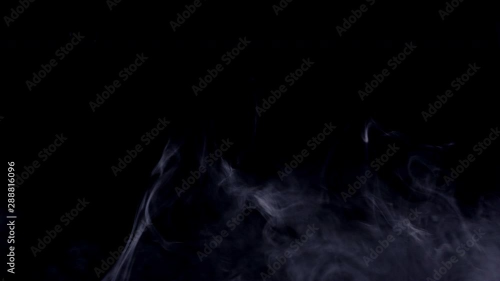 Realistic smoke, fog, haze isolated on black background, screen mode ...