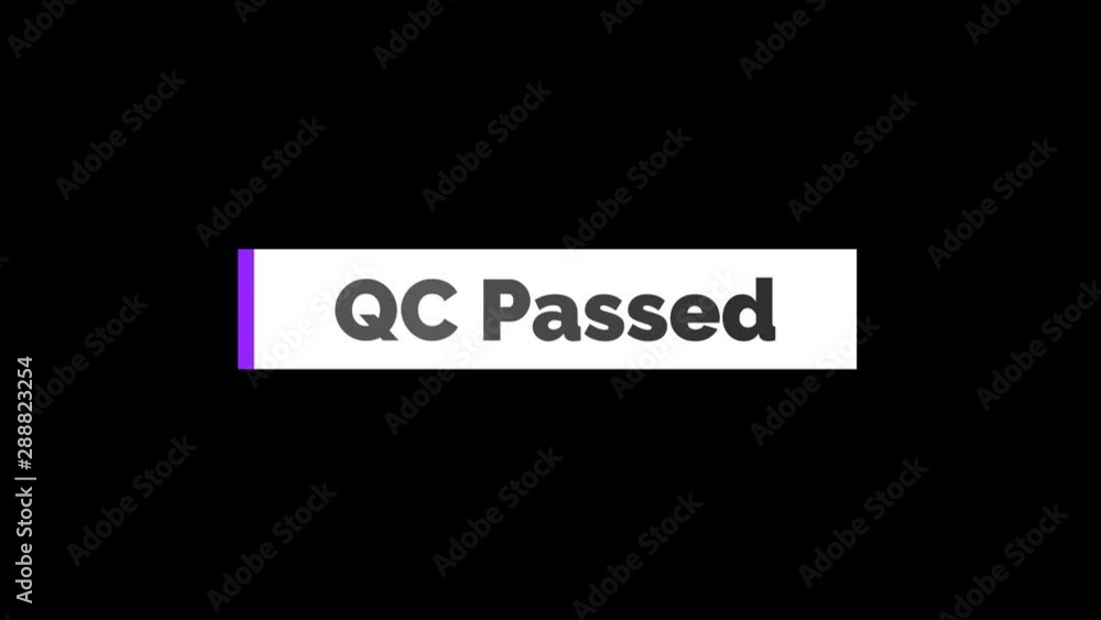 QC Passed Text Animation in Full HD. QC Passed Motion Graphics Stylish ...