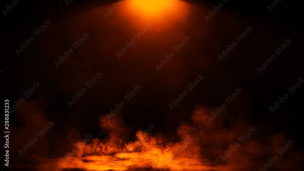 Abstract fire smoke with light effect. Lighting spotlighting texture ...