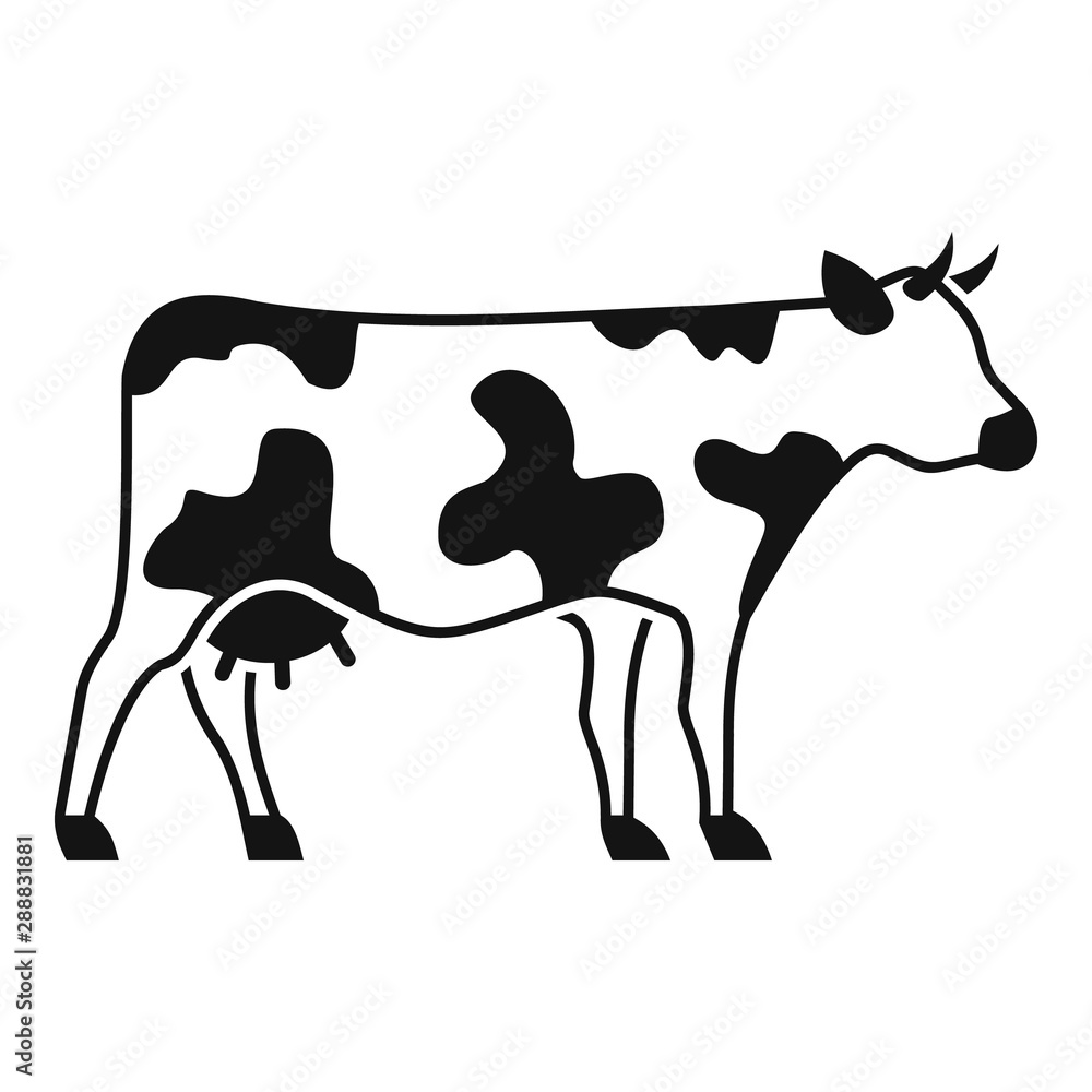 Milk cow icon. Simple illustration of milk cow vector icon for web ...