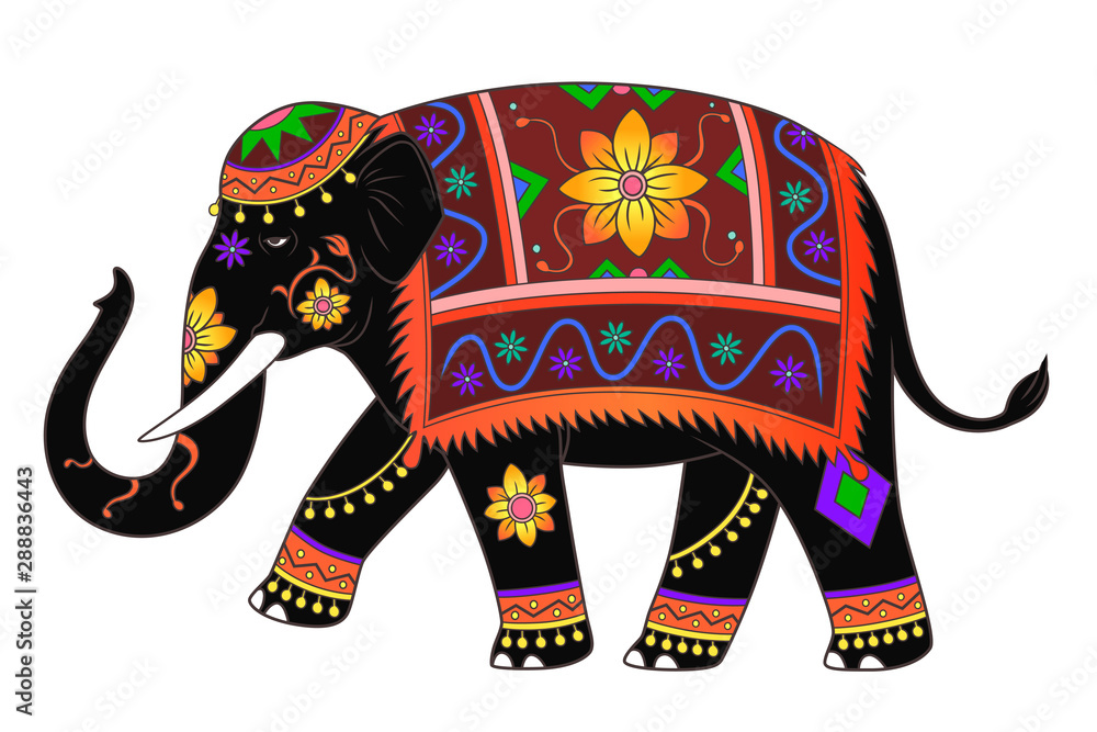 Colorful Tribal Elephant