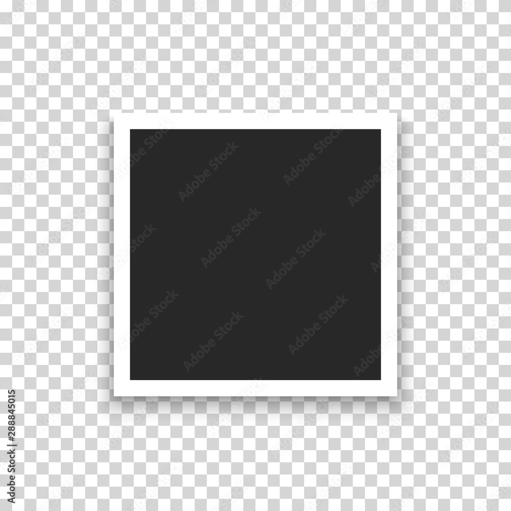Realistic photo frame isolated on transparent background. Vector ...