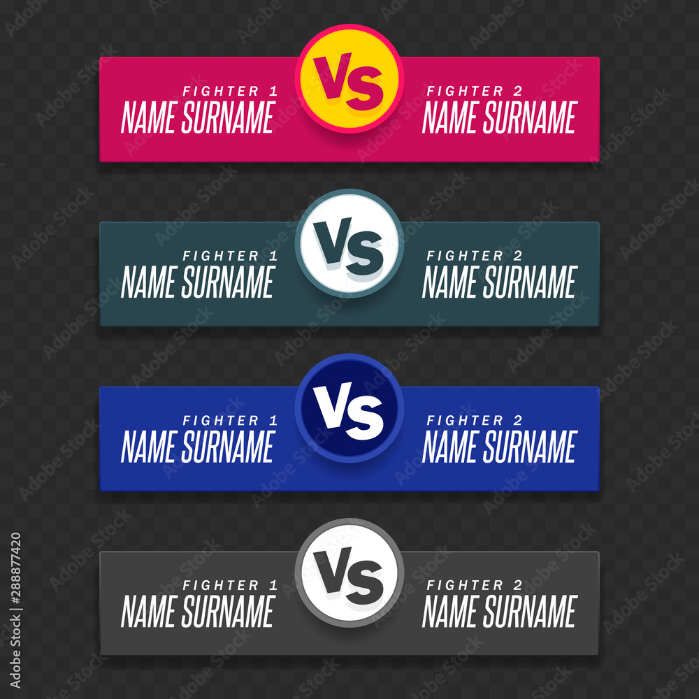 Versus Logo. VS Vector Letters Illustration. Competition Icon. Fight ...