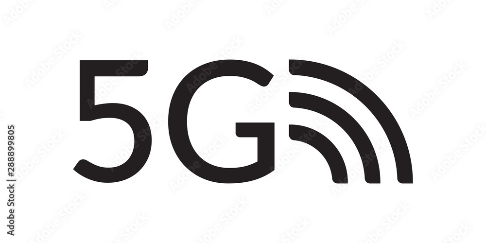5G icon. High speed wifi or wireless network logo. Mobile Internet ...