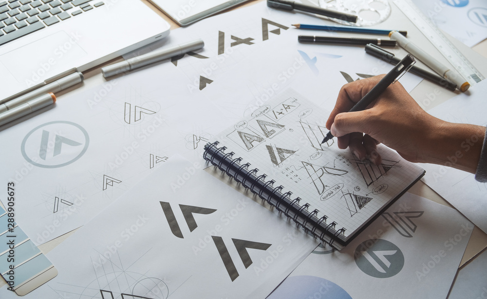 Graphic designer creative design sketch drawing logo Trademark brand ...