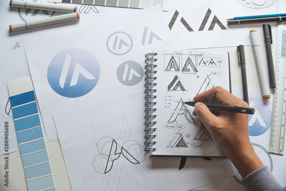 Graphic designer creative design sketch drawing logo Trademark brand ...