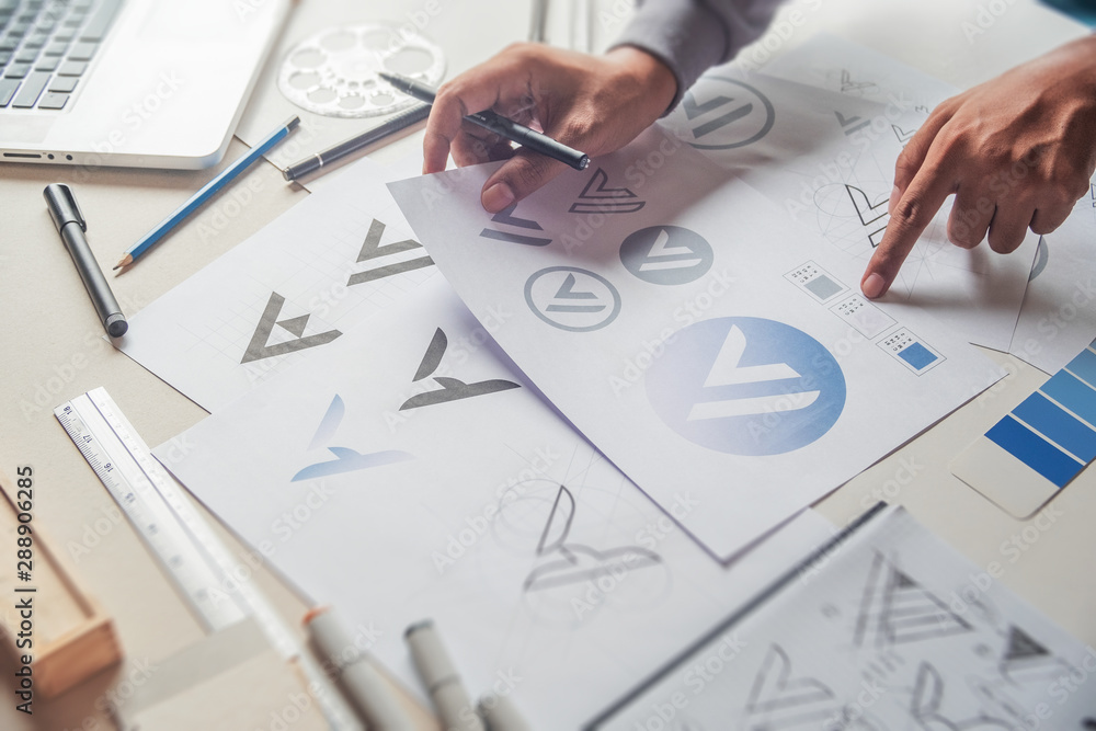 Graphic designer creative design sketch drawing logo Trademark brand ...