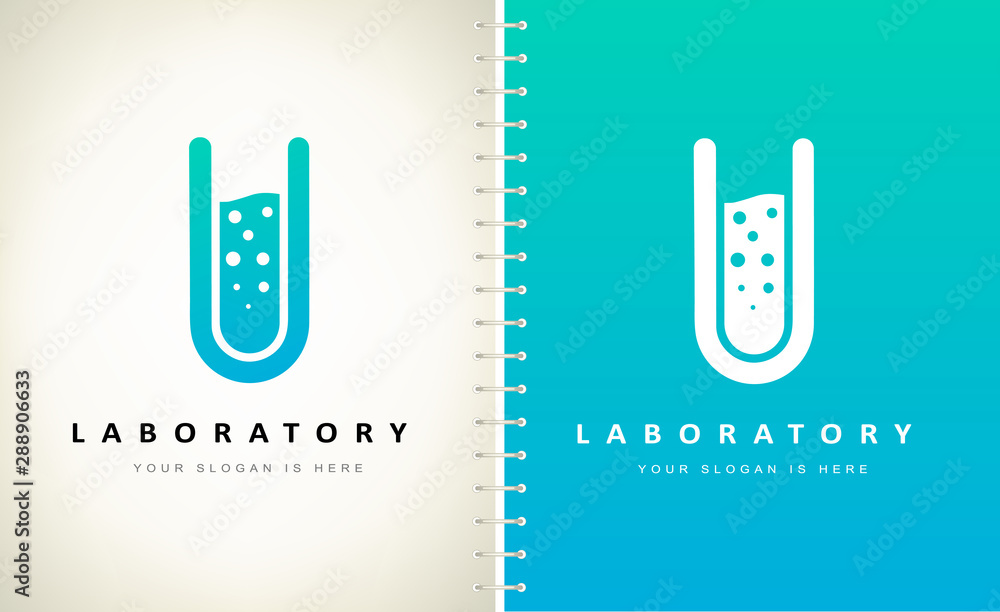 Test tube logo vector. Laboratory logo design. Stock Vector | Adobe Stock