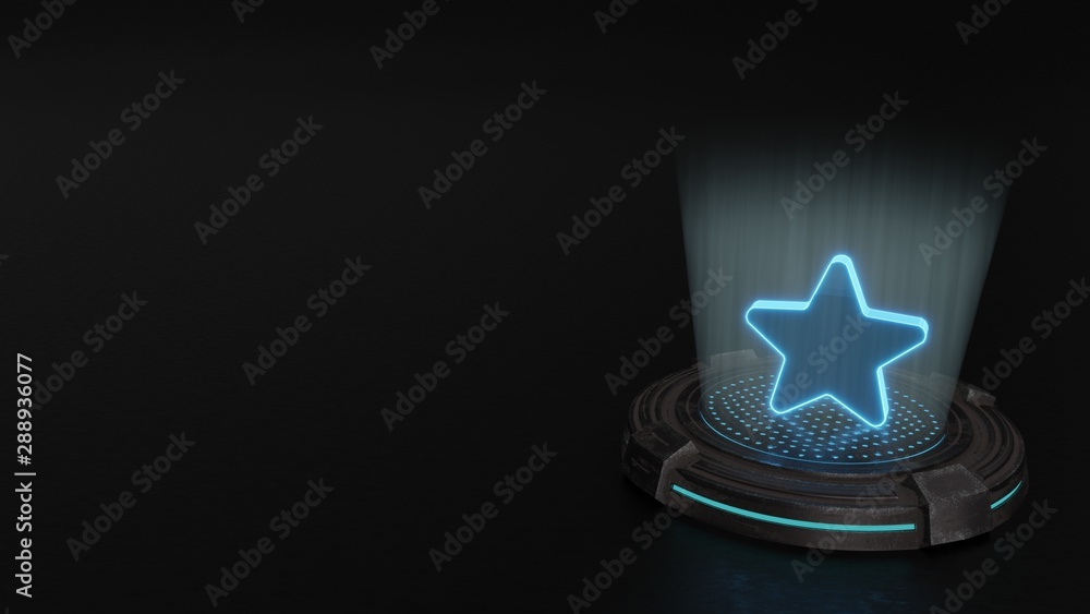 3d hologram symbol of star icon render Stock Illustration | Adobe Stock