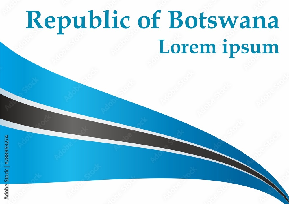 Flag of Botswana, Republic of Botswana. Template for award design, an ...