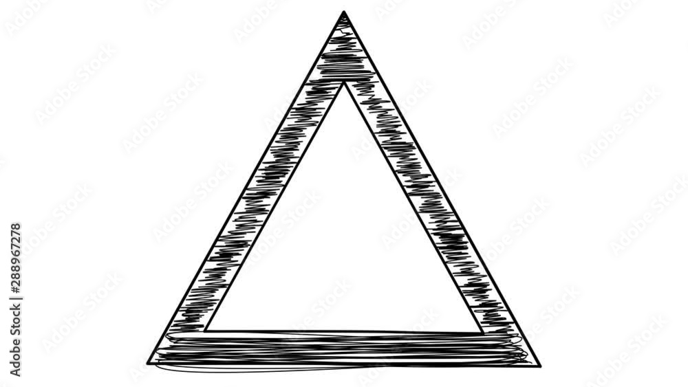 Animated and isolated triangular frame with hatching. Stock Video ...