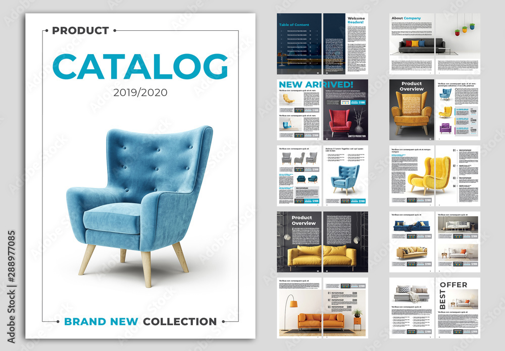 Product Catalog Layout Stock Template | Adobe Stock