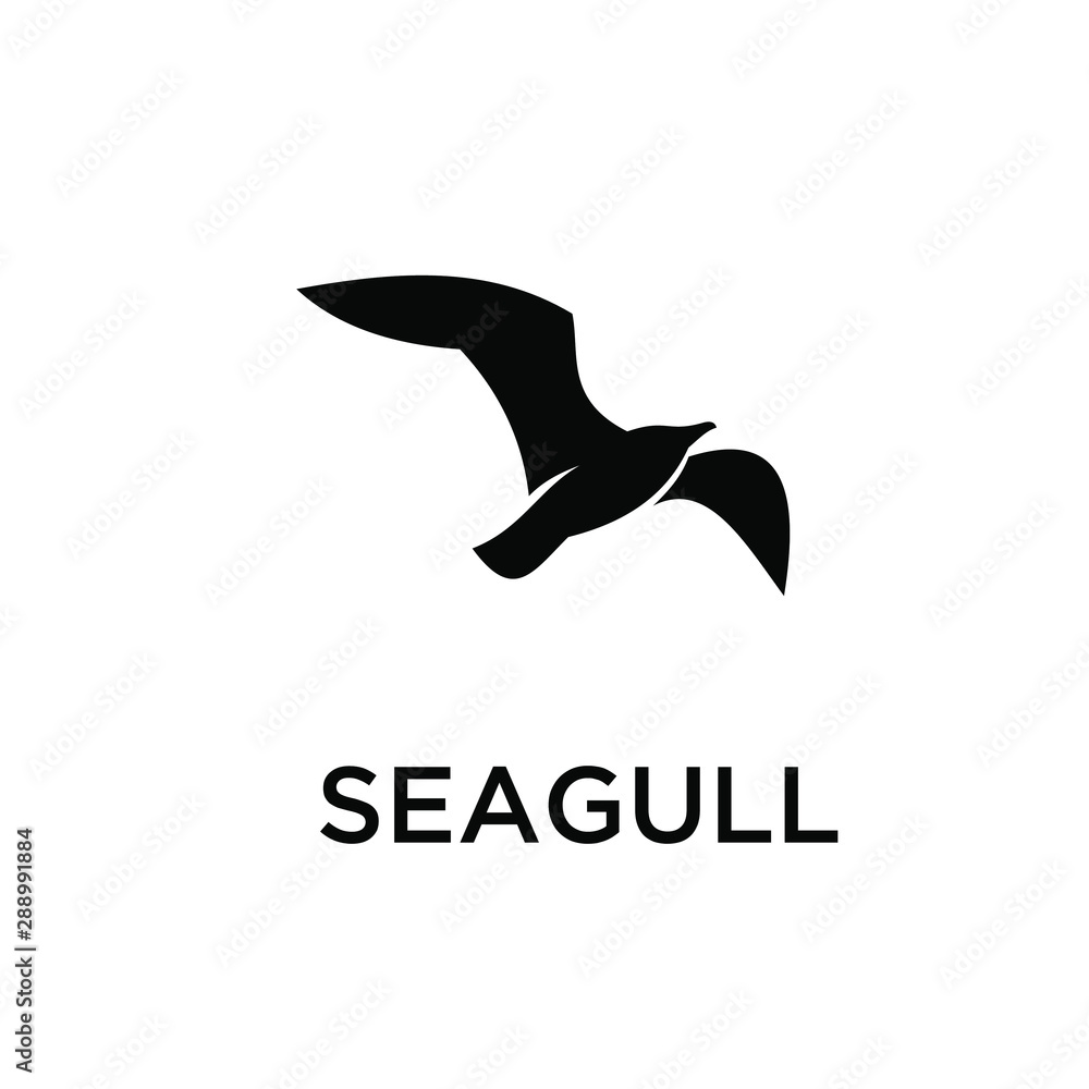 seagull logo icon designs vector Stock Vector | Adobe Stock