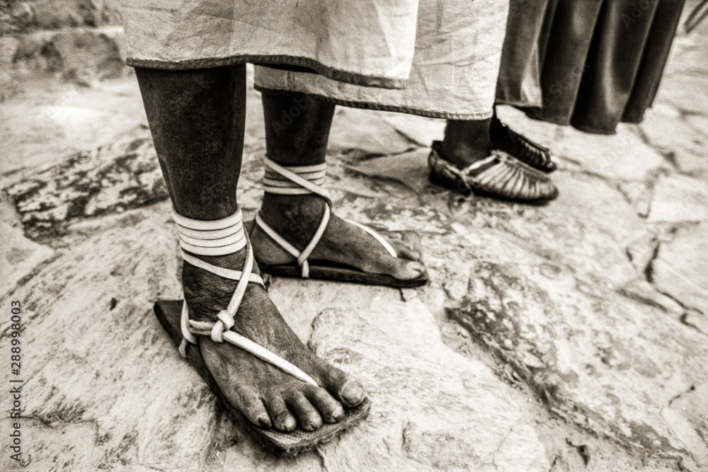 Native American traditional sandals Stock Photo | Adobe Stock