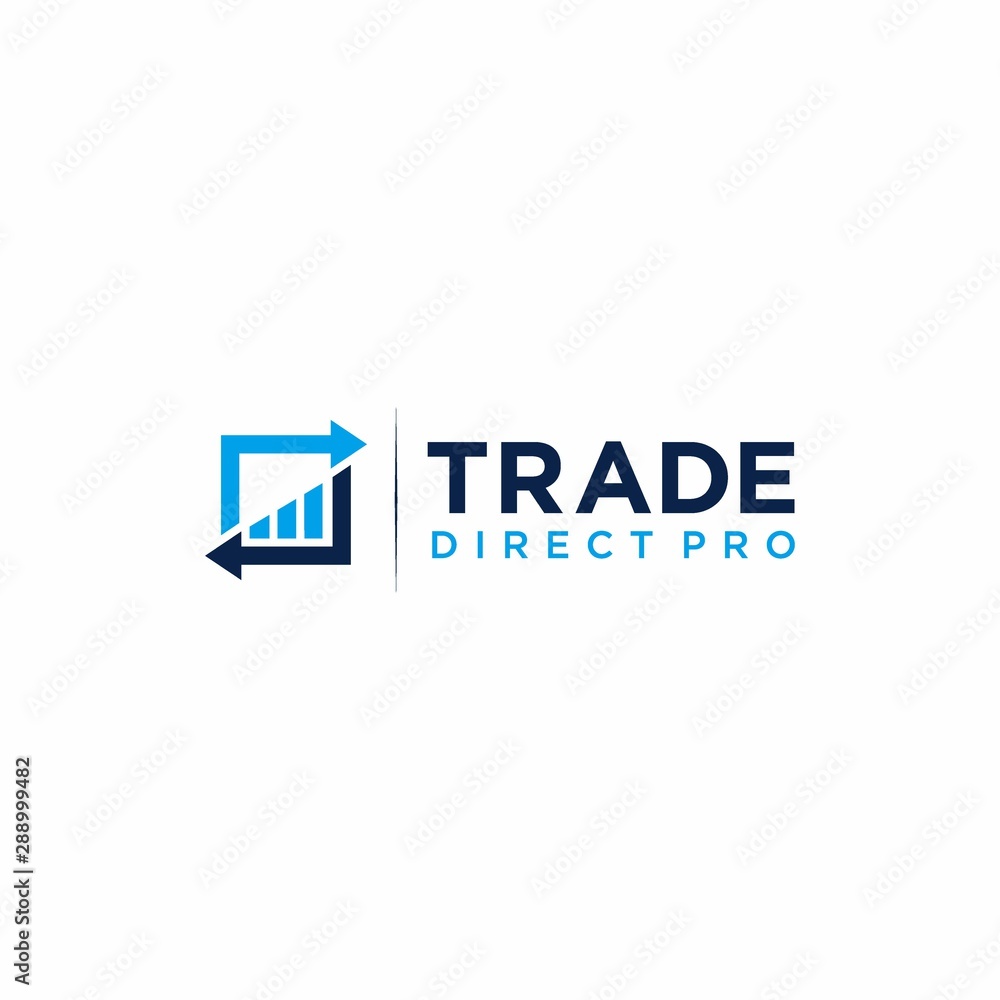 Trading logo with chart element modern design template Stock Vector ...