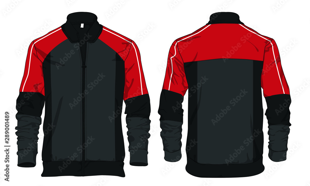jacket template design vector sweater windbreaker Stock Vector | Adobe ...