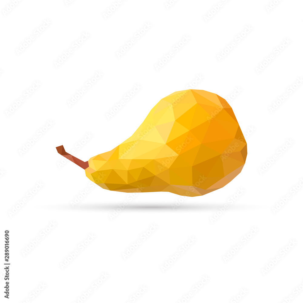 Pear of geometric pattern. Vector polygonal background made of ...