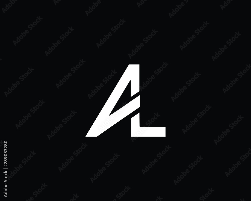 Creative and Minimalist Letter AL Logo Design Icon, Editable in Vector ...