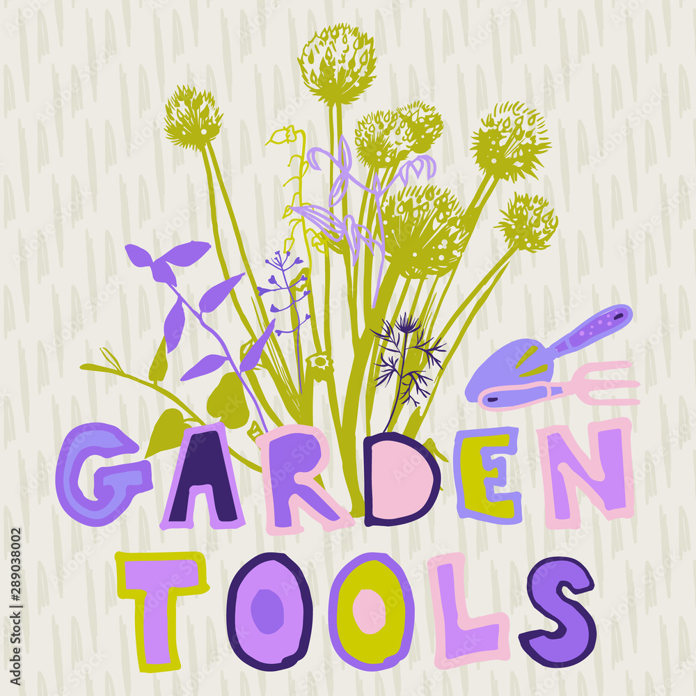 Garden Tools With Label