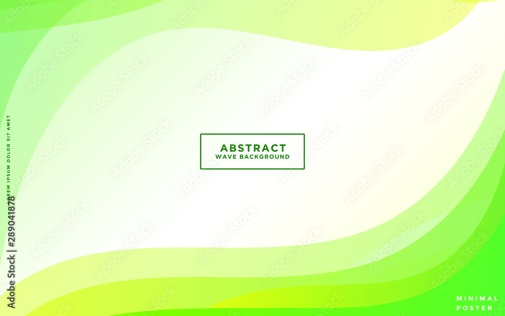 Abstract Green wave background Free Vector Stock Vector | Adobe Stock