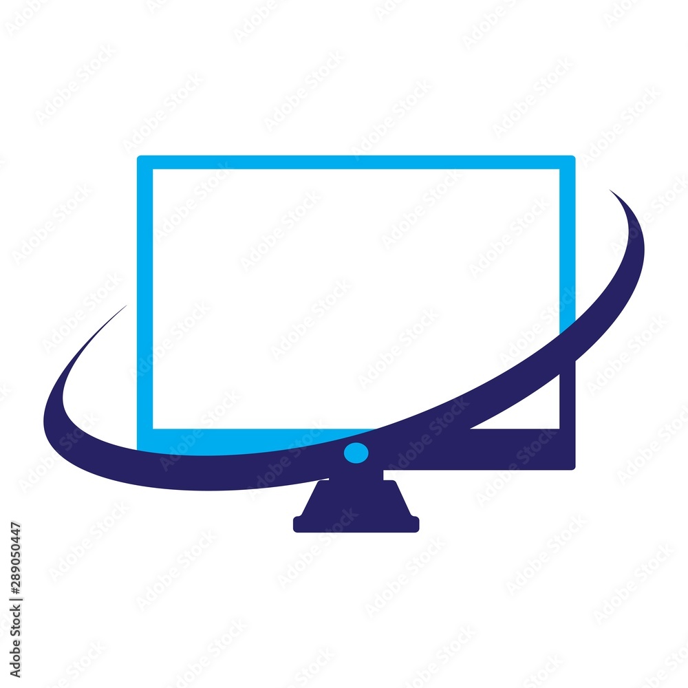 monitor logo vector Stock Vector | Adobe Stock