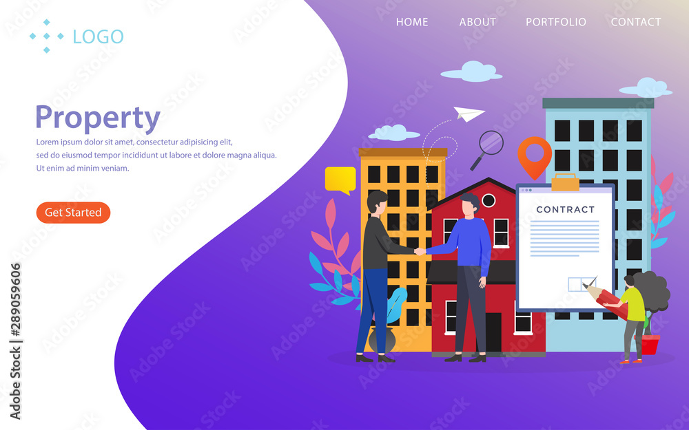 property vector illustration concept, can use for, landing page ...