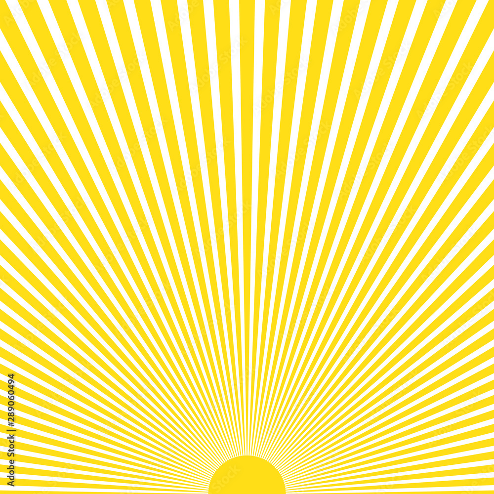 Abstract yellow sun rays background Stock Vector | Adobe Stock