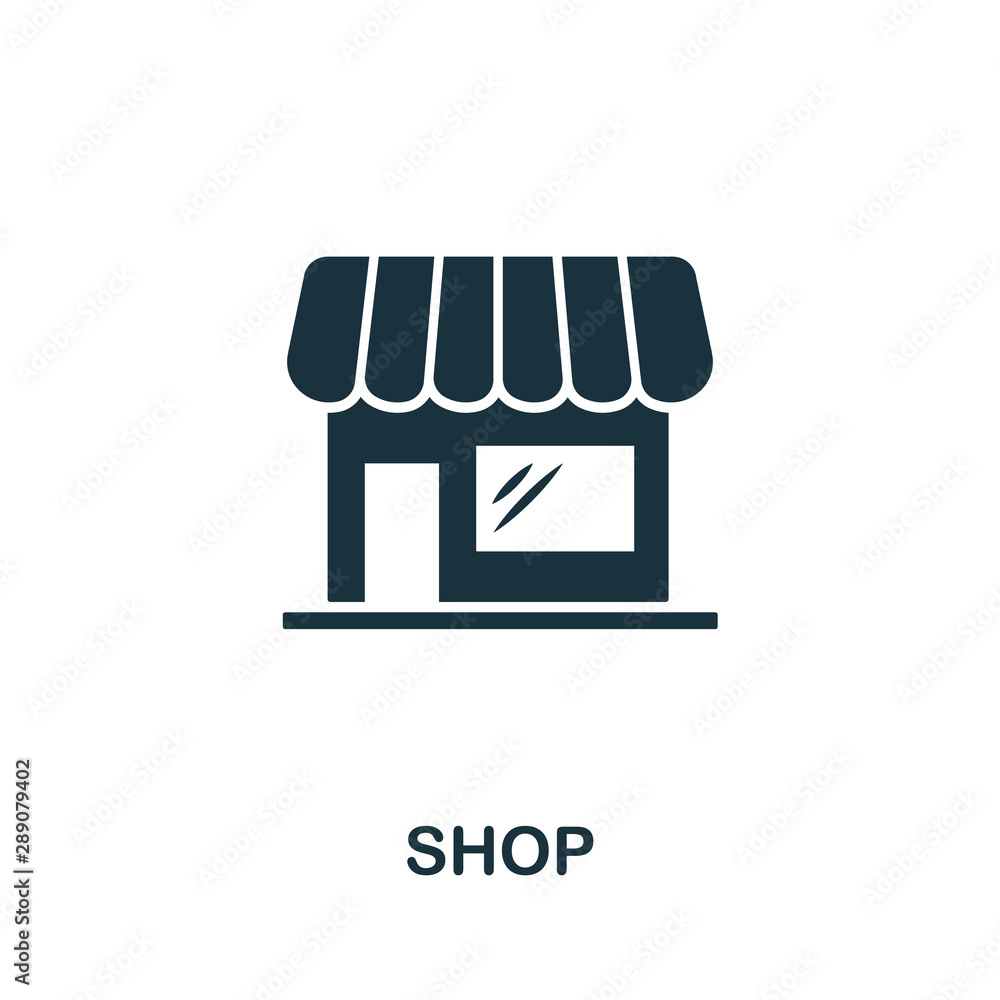 Shop vector icon symbol. Creative sign from buildings icons collection ...