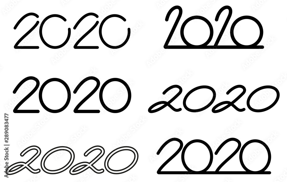2020 different signs . Vector illustration Stock Vector | Adobe Stock