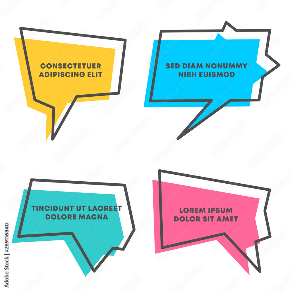 Colored Speech Bubble Template