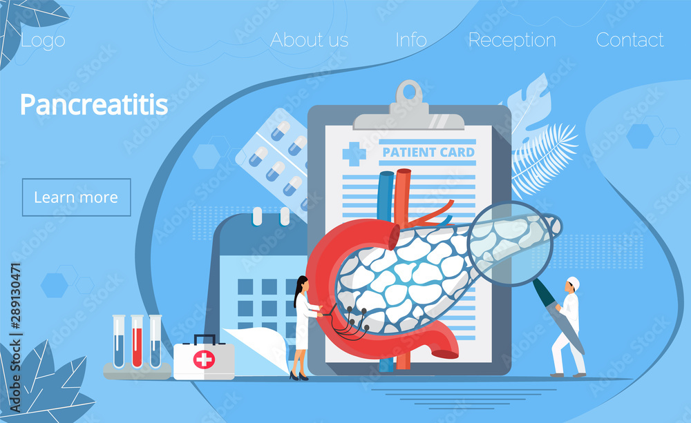 Pancreas doctors examine, treat pancreatitis. Tiny therapist looks ...
