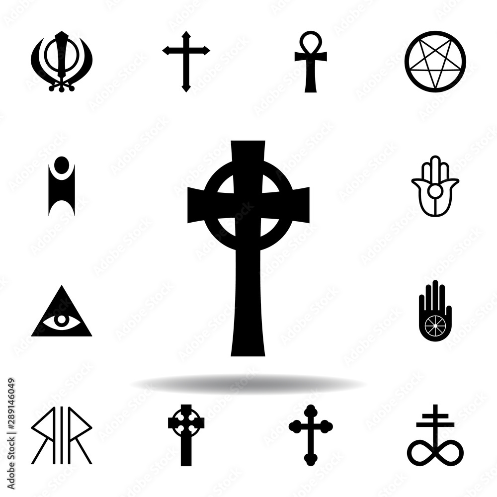 religion symbol, Celtic cross icon. Element of religion symbol ...