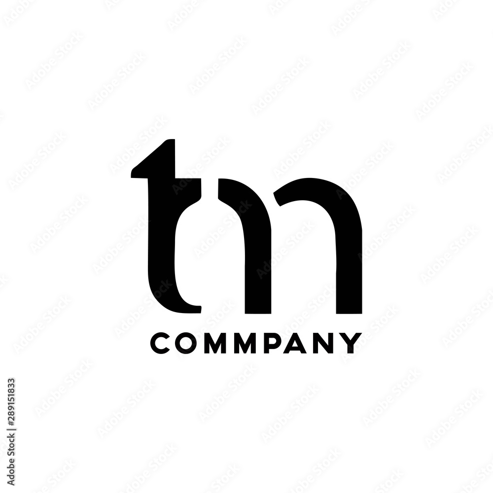 Vetor de tm logo simple and minimalist do Stock | Adobe Stock