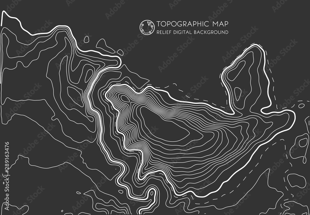 Map line of topography. Vector abstract topographic map concept with ...