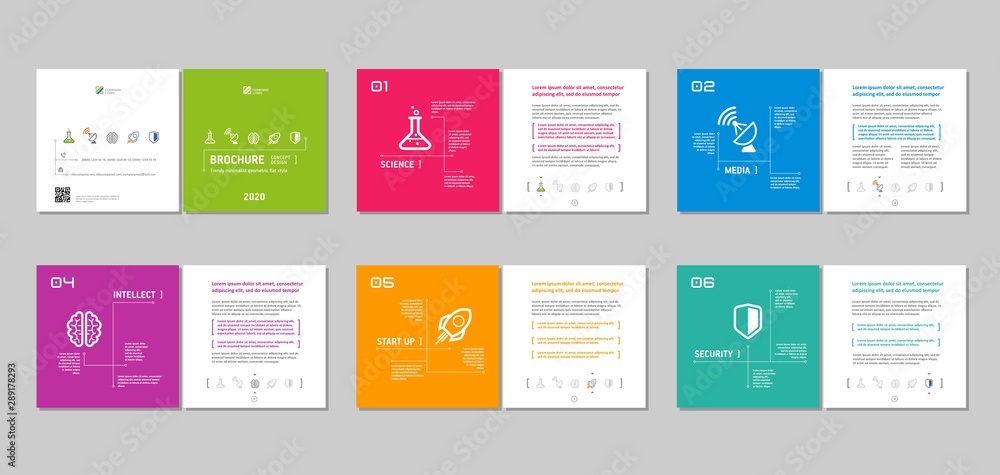 Brochure creative design. Multipurpose template, include cover, back ...