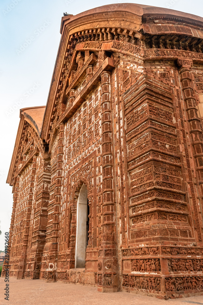 Ancient Terracotta texture on the walls of Ancient Hindu Temples at ...