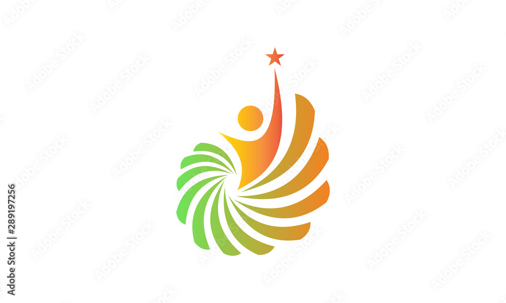 logo people of the success circle Stock Vector | Adobe Stock