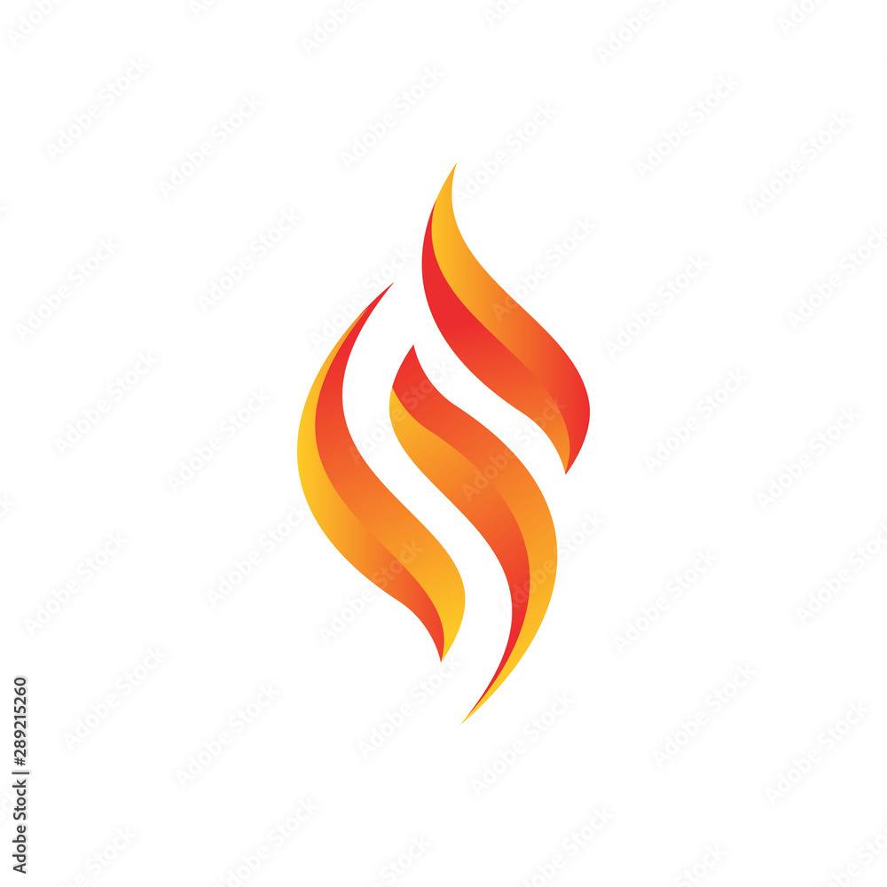 fire flames vector logo design icons illustrations in white background ...
