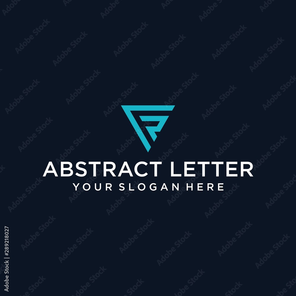 the creative design lines the FP triangle shape and the triangle logo ...