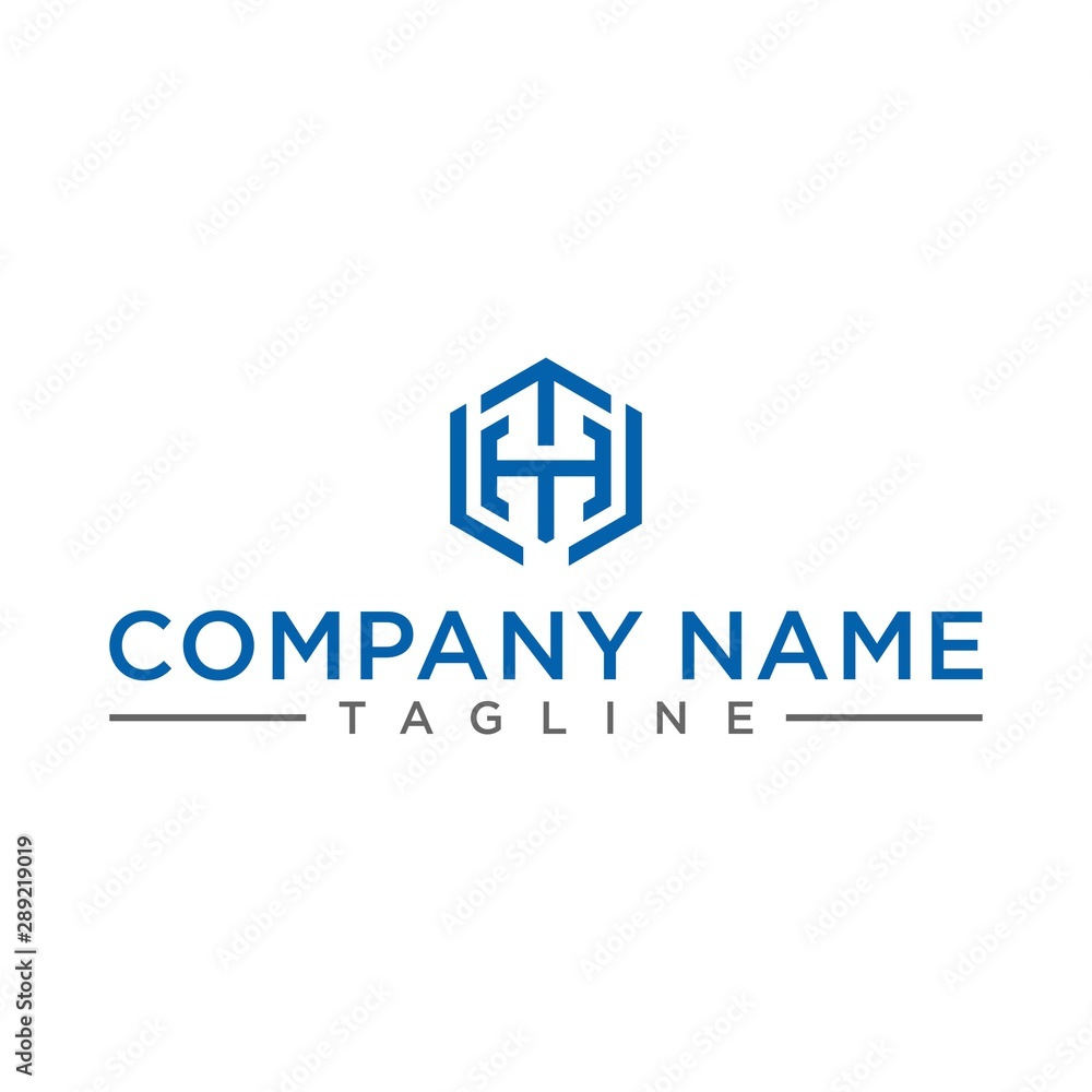 the creative design lines the HTL hexagon shape and the cube logo with ...