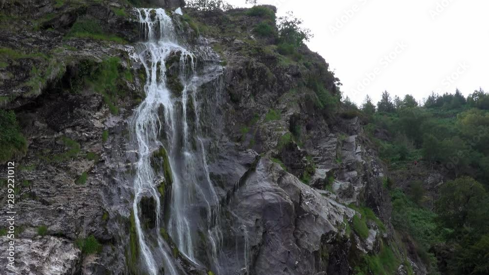 The Powerscourt waterfall is the highest in Ireland at 398 feet. The ...