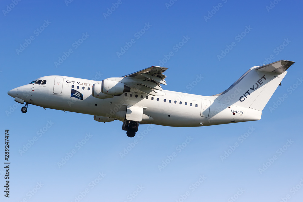 CityJet BAE Systems Avro 146 RJ85 airplane Stock Photo | Adobe Stock