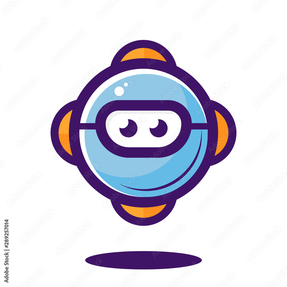 Cute robot. Robot innovation technology. Chat bot. Vector graphic ...