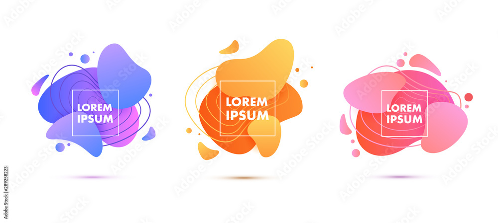Abstract fluid vector shapes. Stock Vector | Adobe Stock